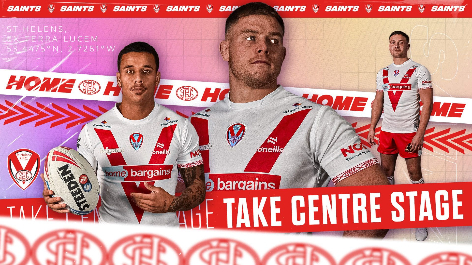 Take Centre Stage: St.Helens 2025 Home Kit - Saints TV
