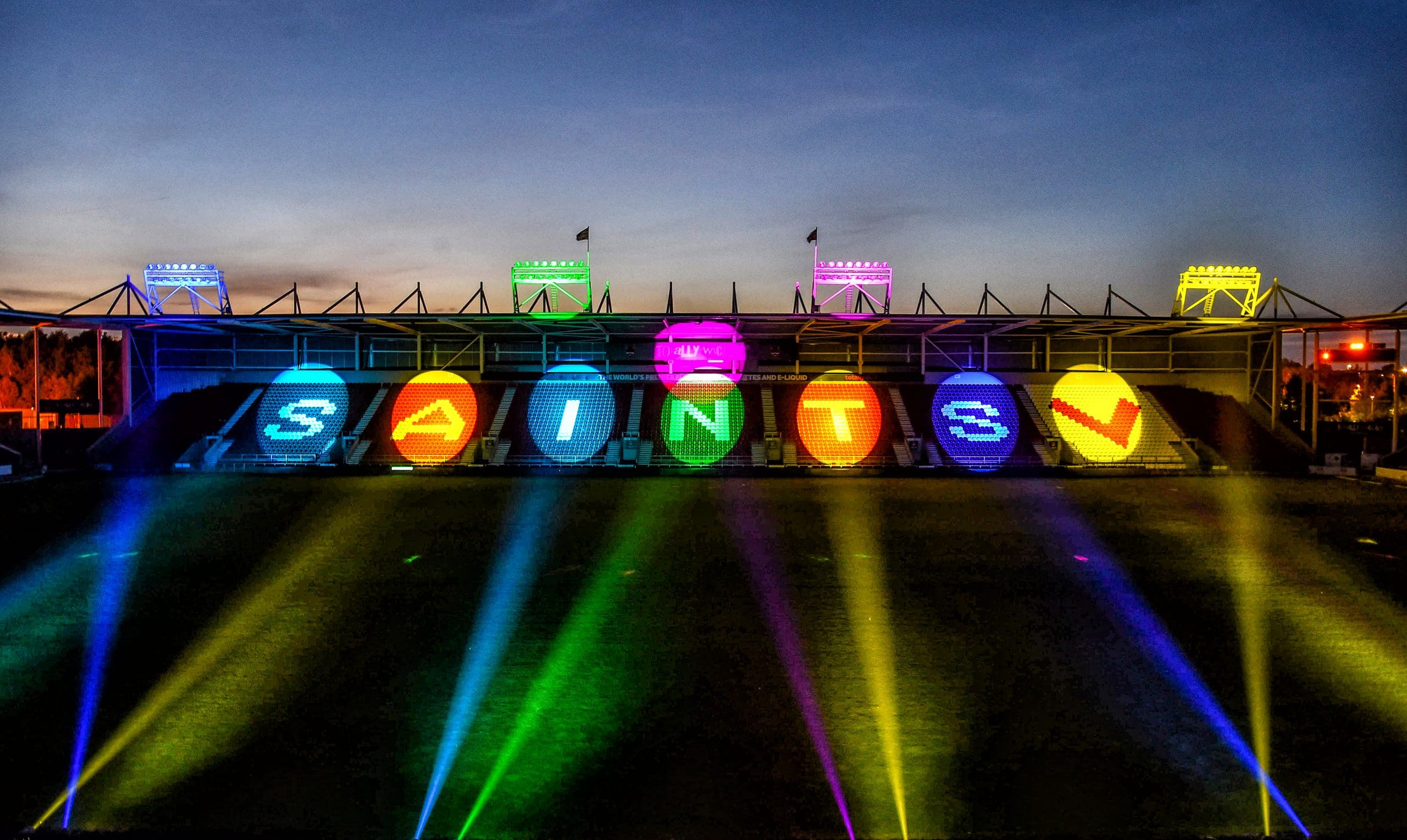 Totally Wicked Stadium light-show in thanks to NHS 🌈 - Saints TV