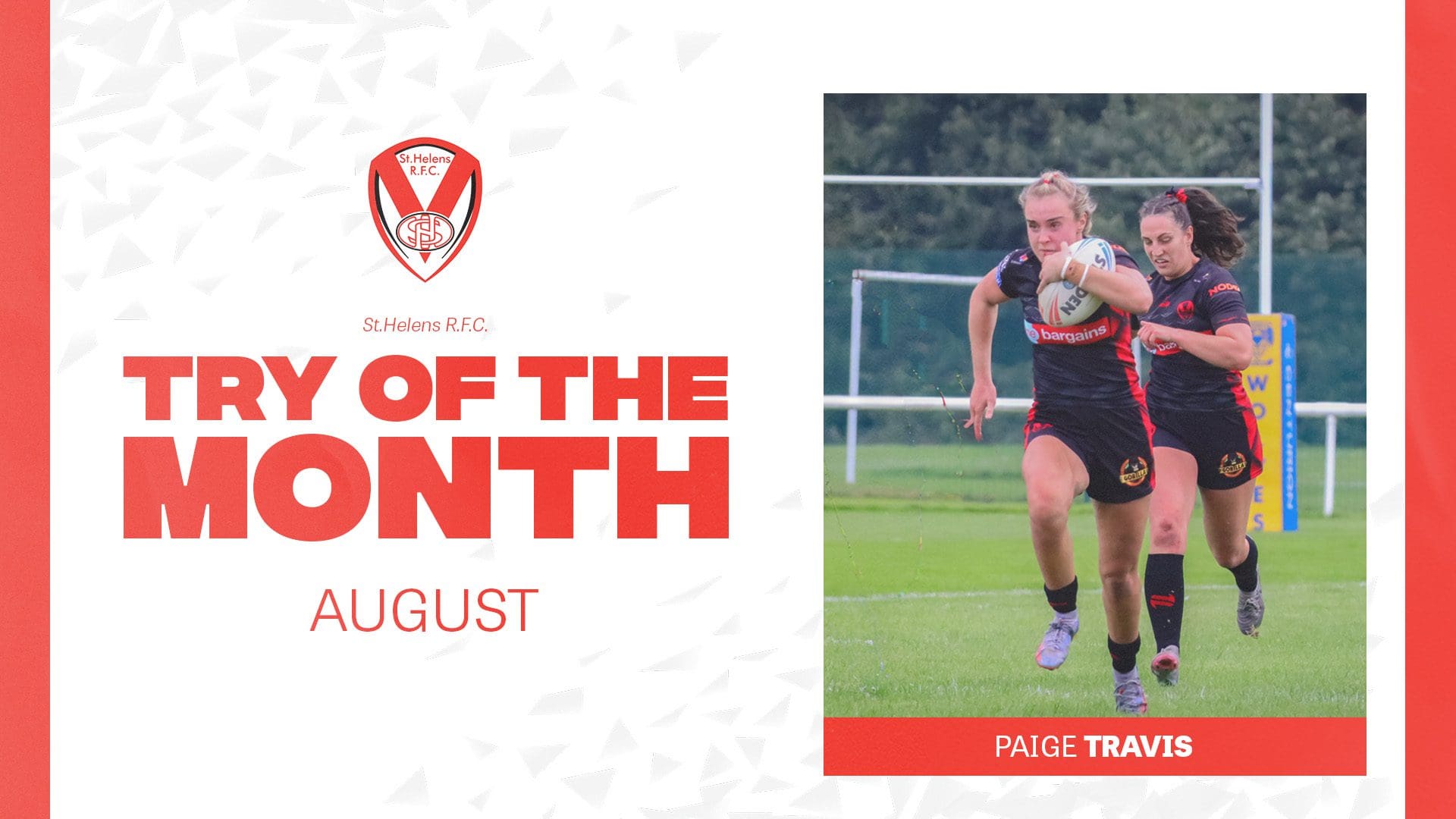 Your August Try of the Month winner is Paige Travis - Saints TV